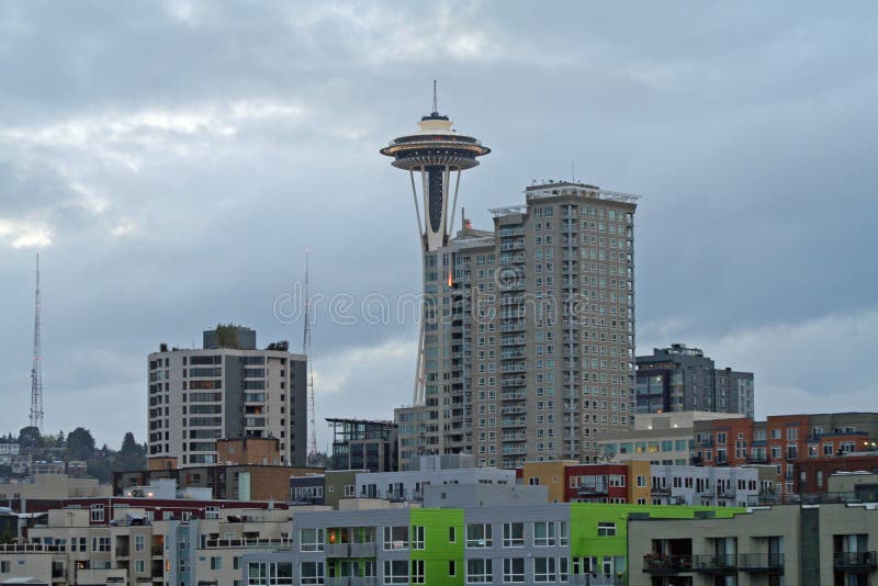 Seattle Skyline in the Morning Editorial Stock Photo - Image of skyline ...