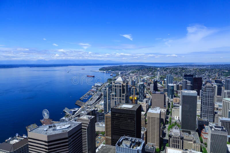 Seattle Skyline North stock image. Image of building - 98133545