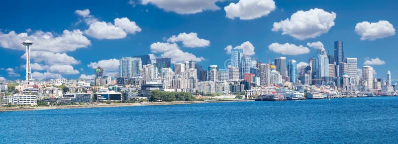 Seattle Skyline Panorama editorial photography. Image of panorama ...