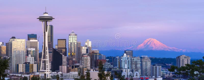 High Resolution Panoramic Seattle Skyline