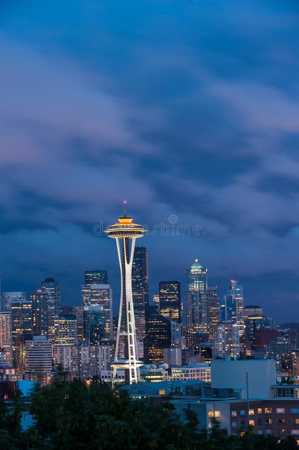 Seattle Skyline, from Queen Anne Hill Editorial Stock Image - Image of ...