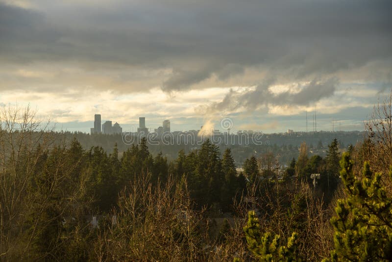 Seattle Skyline stock image. Image of center, landmark - 212656245