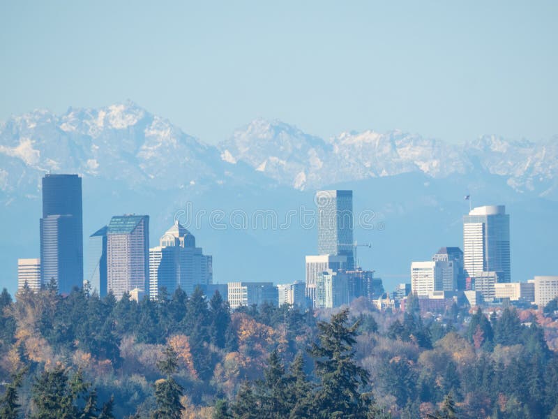 Seattle Skyline stock image. Image of tourism, city - 220930459