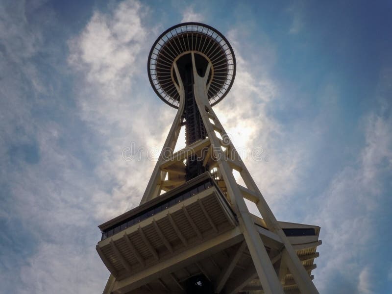 Seattle Space Needle from Bottom Editorial Image - Image of outdoors ...