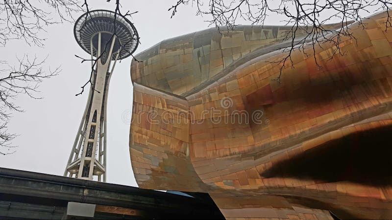 Seattle Emp Museum From Seattle Center Editorial Photo - Image of ...