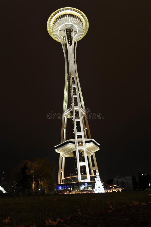 Seattle, Space Needle Tower Editorial Stock Image - Image of washington ...