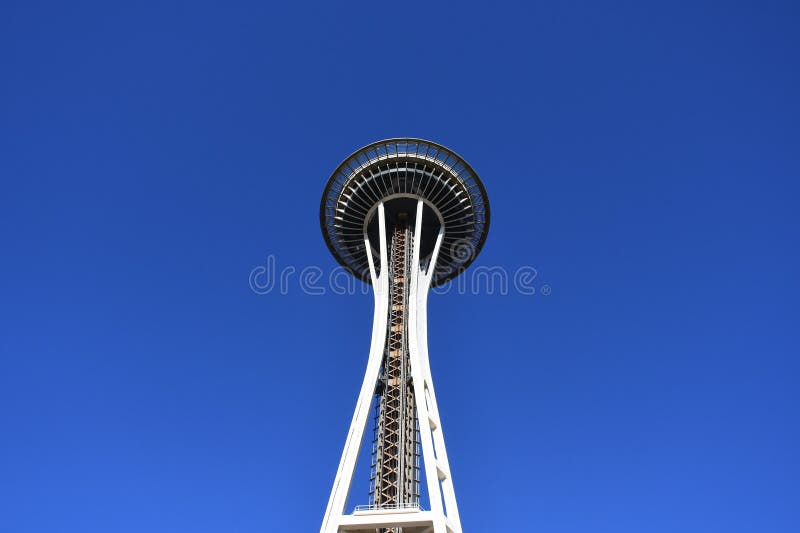 Seattle Space Needle from Below on a Clear Day Editorial Photography ...