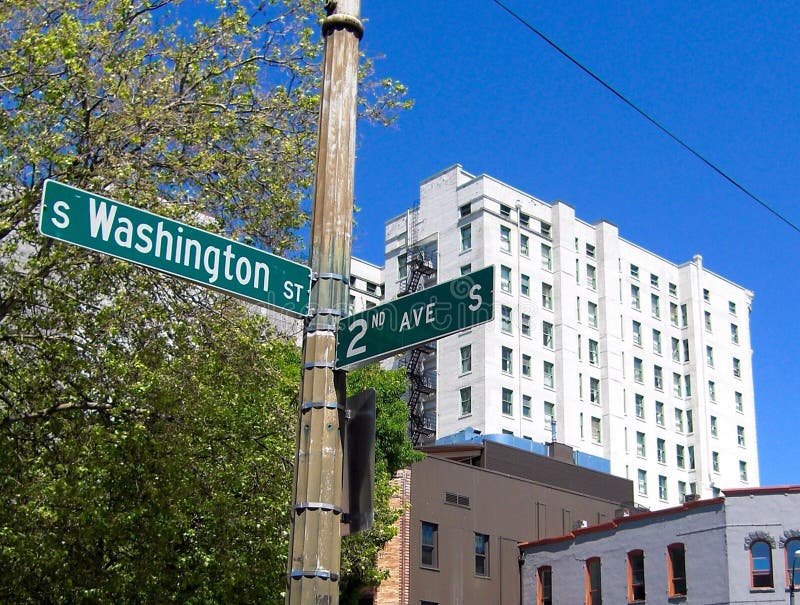 Seattle streetsign stock image. Image of streetsign, downtown - 55021591
