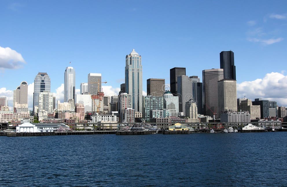 Seattle Sun stock photo. Image of river, pacific, harbor - 14343988