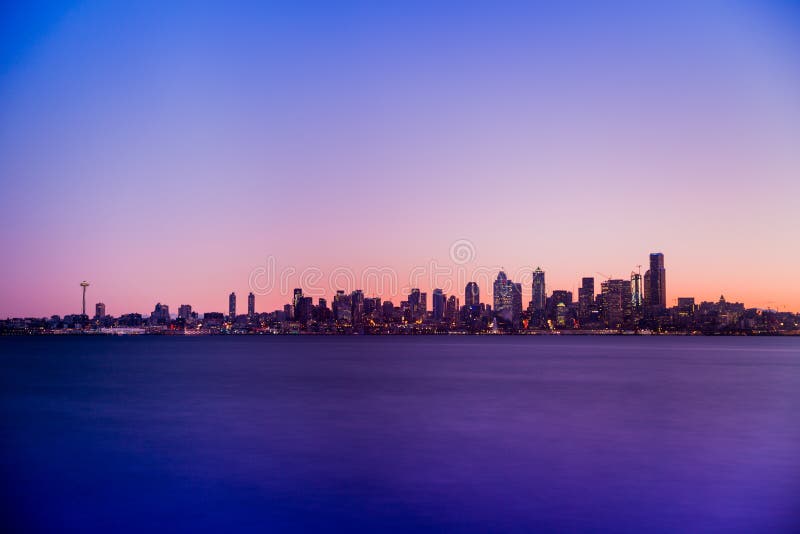 Seattle Sunrise stock image. Image of skyline, seattle - 83836469