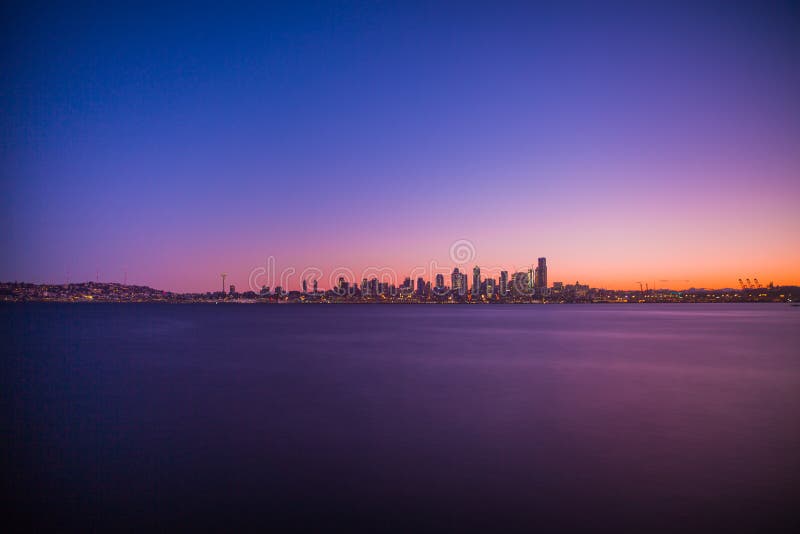 Seattle Sunrise stock photo. Image of pink, cityscape - 83839822