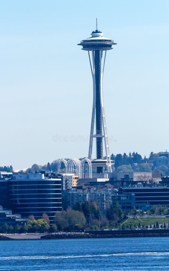 Seattle Skyline Puget Sound Cascade Mountains Washington State Stock ...