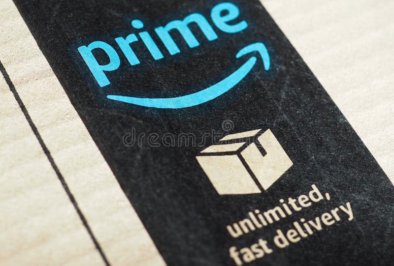 Amazon prime label editorial photo. Image of label, fast - 105973531