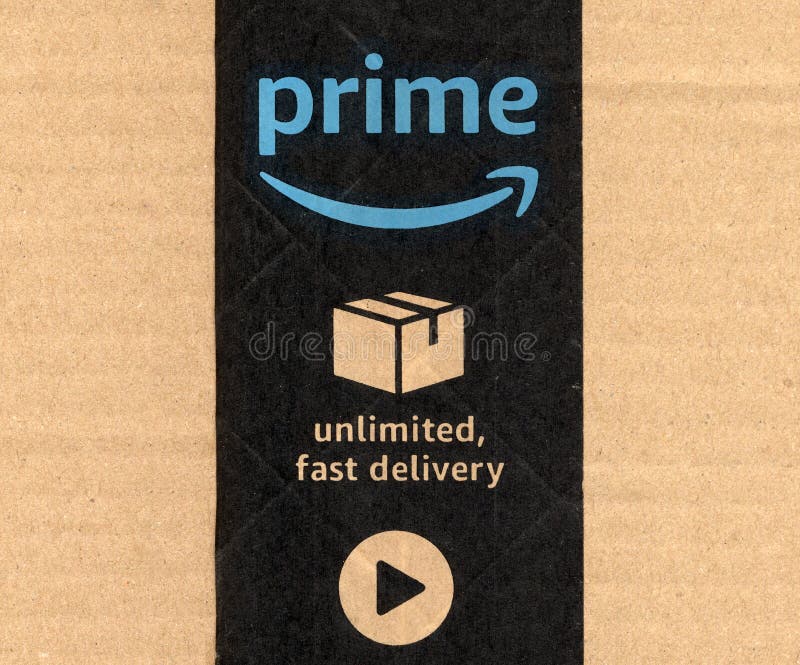 Amazon prime label editorial stock photo. Image of fast - 106903168