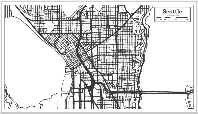 Seattle Map Stock Illustrations – 1,098 Seattle Map Stock Illustrations ...