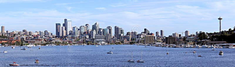 Seattle stock image. Image of cityscape, gasworks, sail - 31967129