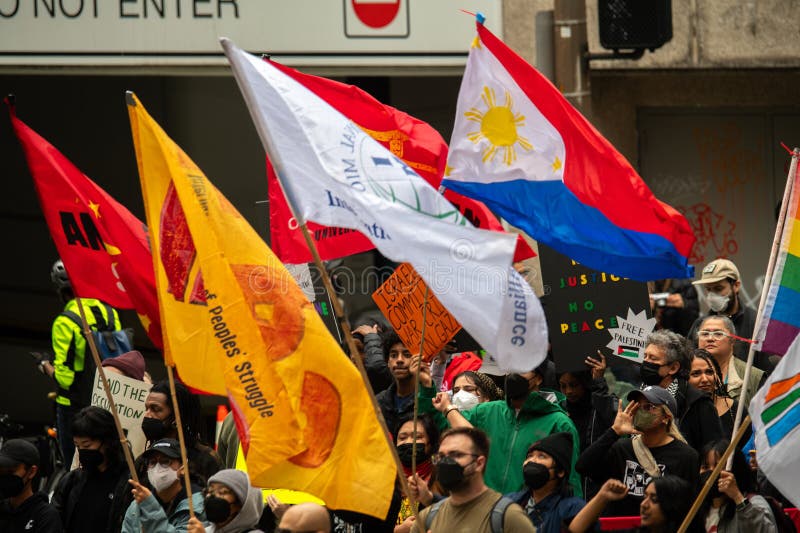 Seattle Wa - Oct 14, 2023 March To Support Palestine - Gaza - Hamas ...