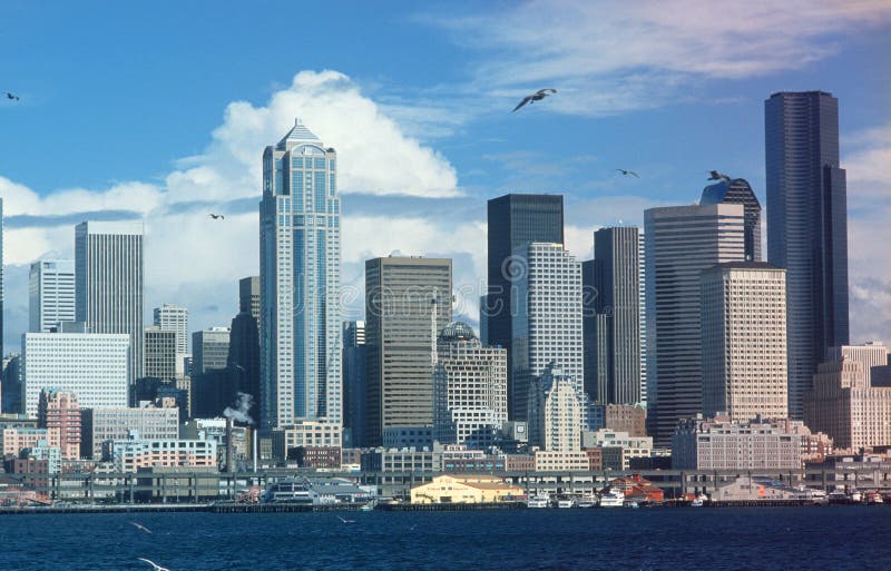 Seattle, WA skyline editorial photography. Image of cityscape - 23148622