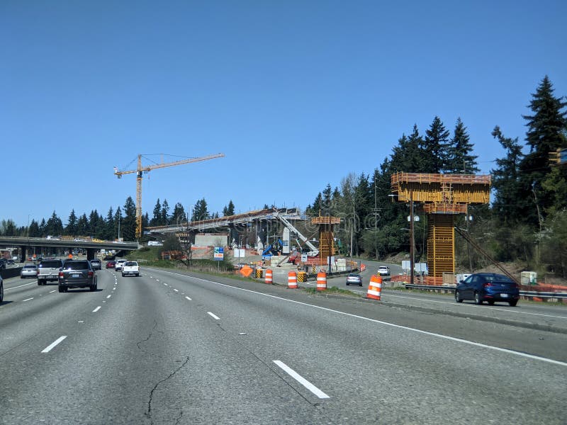 Seattle, WA USA - Circa April 2021: View of the Massive Light Rail ...