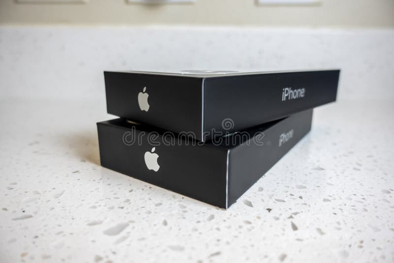 Seattle, WA USA - Circa May 2022: View of Two IPhone 13 Pro Boxes on a ...