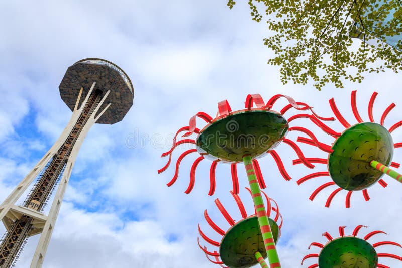 Seattle Space Needle Under Remodeling Construction Editorial ...