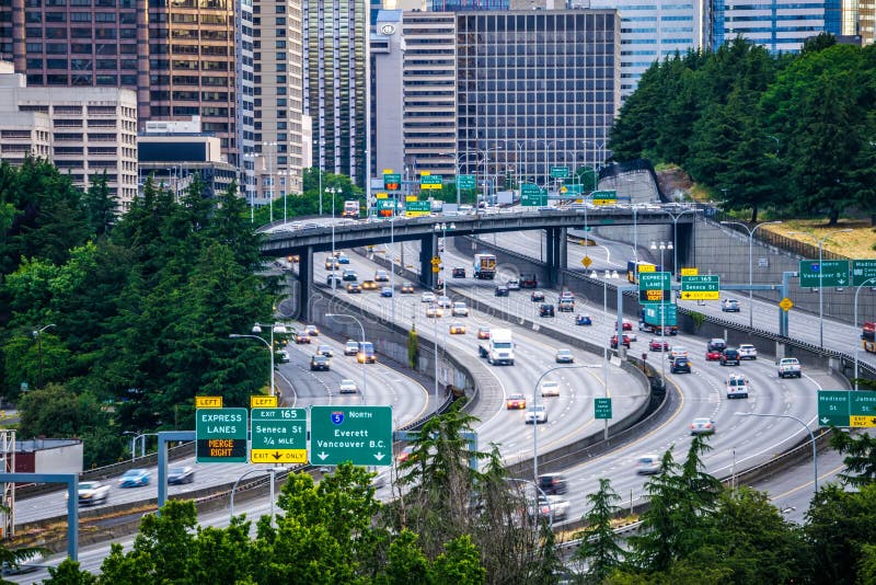 Seattle Washington City Skyline Early Morning Editorial Photo - Image ...