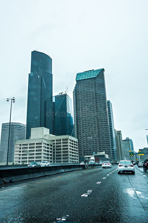 Seattle Washington City Skyline and Streets Editorial Image - Image of ...