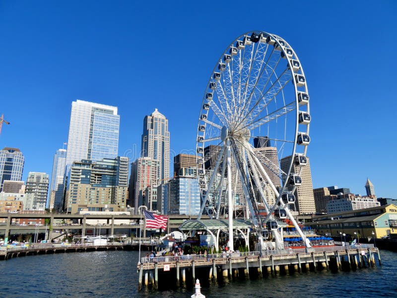 Seattle, Washington, September 14, 2017, Waterfront Views of the City ...