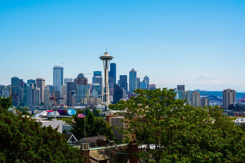 Seattle stock image. Image of hills, famous, banks, center - 8902175