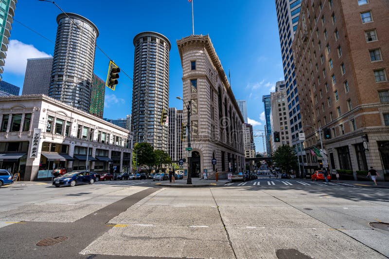 Seattle, Washington, USA - Downtown Area Editorial Stock Image - Image ...