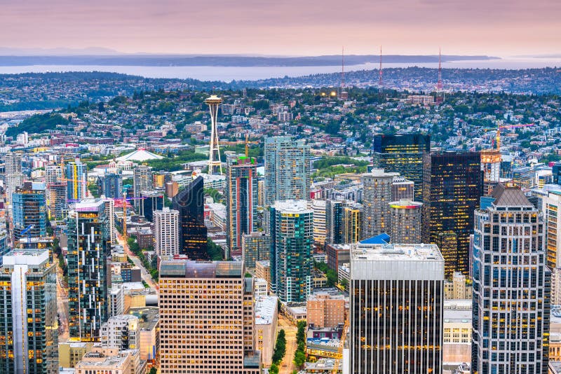 Seattle, Washington, USA Downtown Stock Image - Image of modern ...