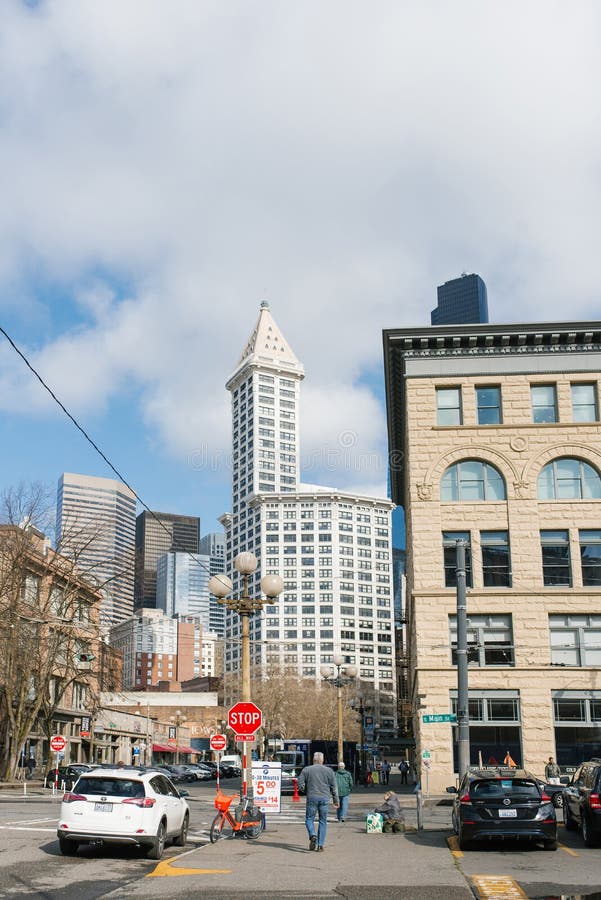 Seattle, Washington, USA. March 2020. Smith Tower Editorial Photo ...
