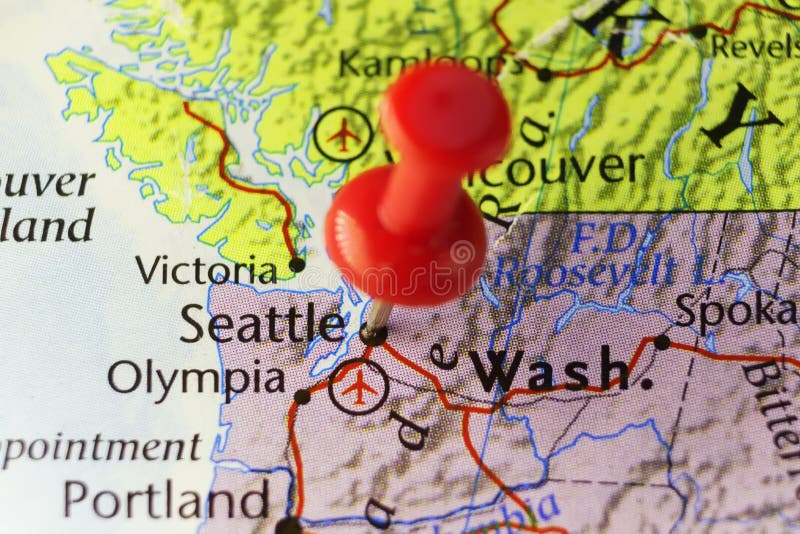 Washington DC pinned map stock illustration. Illustration of country ...