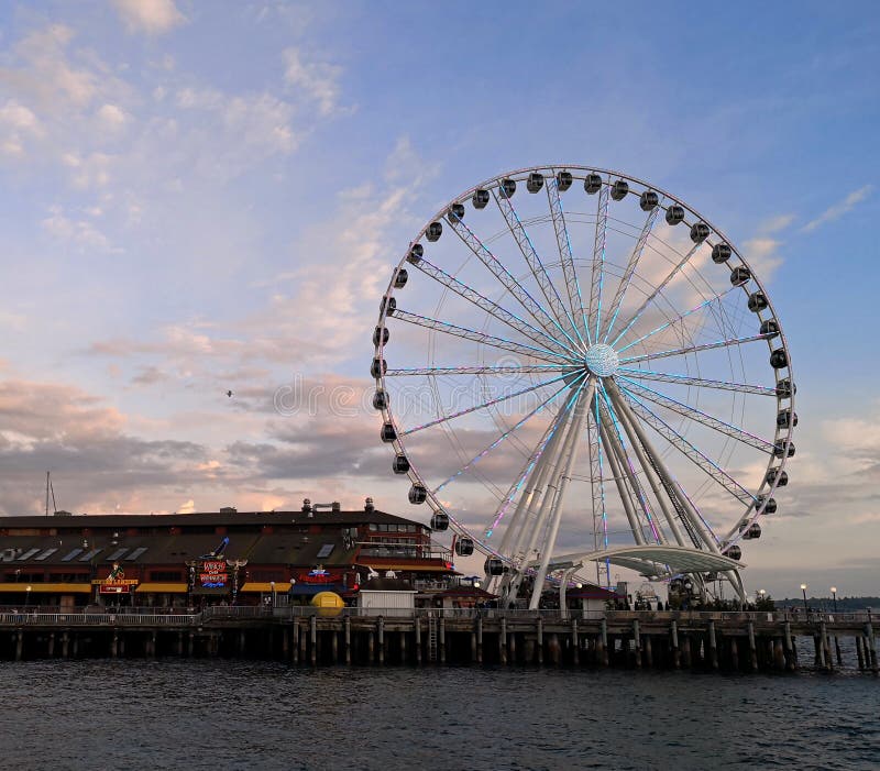 Seattle Waterfront Big Wheel Stock Photos - Free & Royalty-Free Stock ...