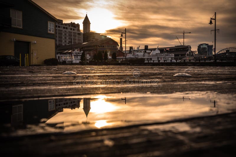 Seattle Waterfront Park editorial stock photo. Image of famous - 81508133