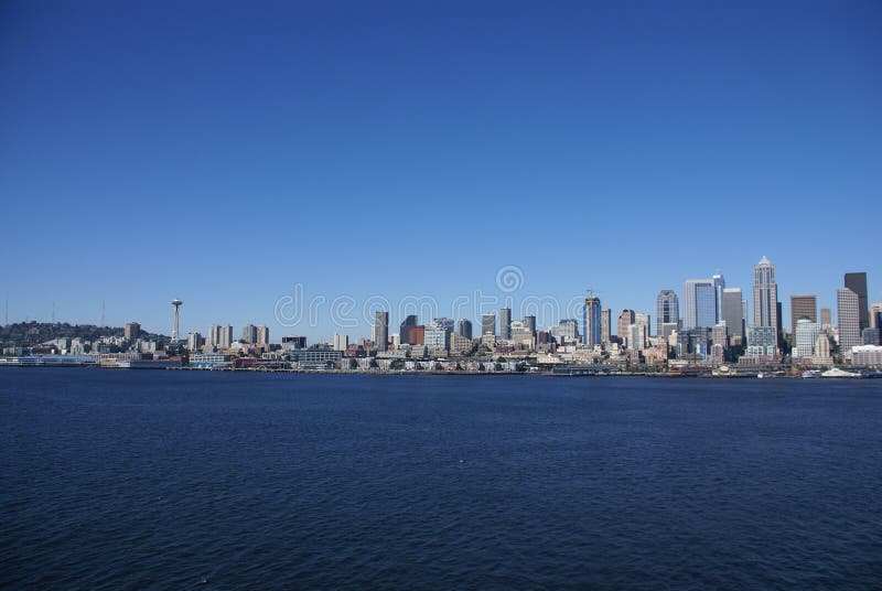 Seattle waterfront skyline stock image. Image of pier - 14077815