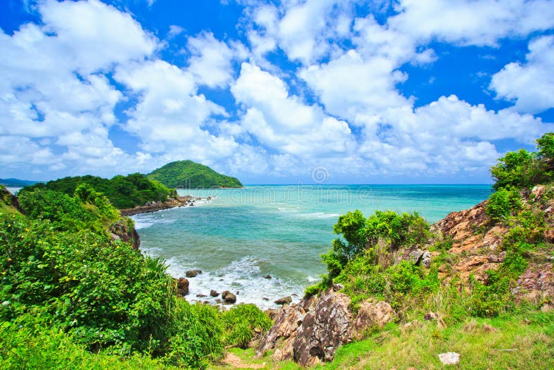 Seaview in the sunny day stock photo. Image of environment - 36448302