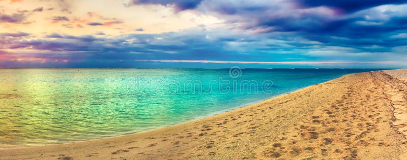 Seaview at Sunset. Amazing Landscape. Beautiful Beach Panorama Stock ... Seaview at Sunset. Amazing Landscape. Beautiful Beach Panorama Stock ...