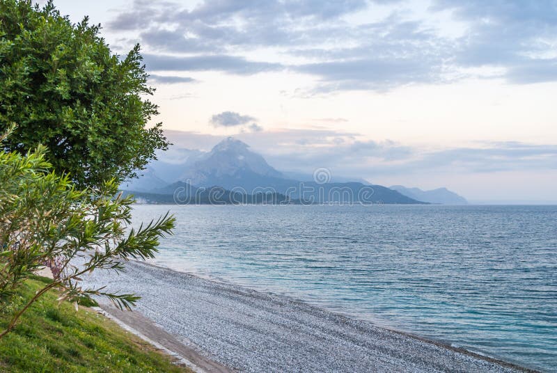 Seaview stock photo. Image of cloud, architecture, pink - 73124910