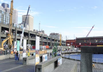 Seawall Construction Project Editorial Stock Image - Image of spark ...