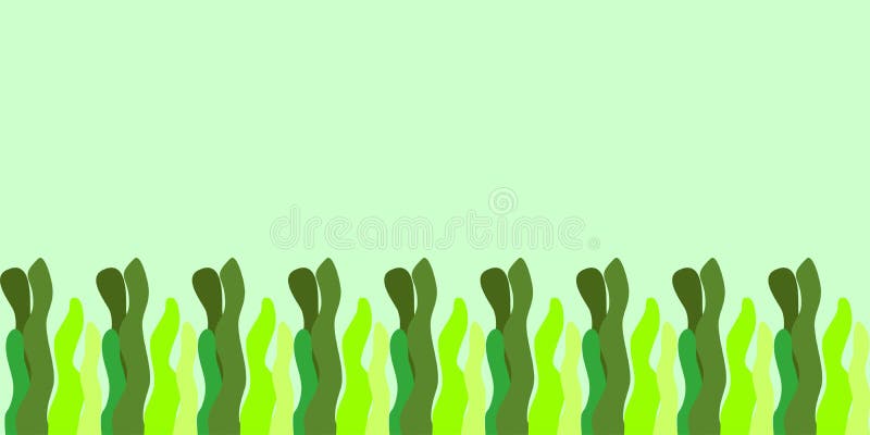 Seaweed Background with Green Abstract Shape Stock Illustration ...