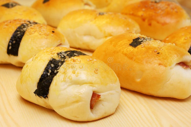 Seaweed Chicken Ham Buns stock photo. Image of butter - 7175068