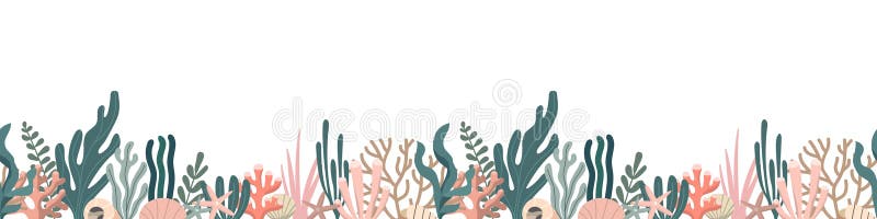 Isolated Seaweed Border Stock Illustrations – 650 Isolated Seaweed ...