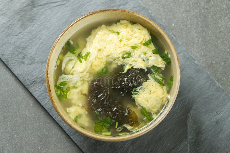 Seaweed and egg soup stock photo. Image of tasty, delicious - 160928162