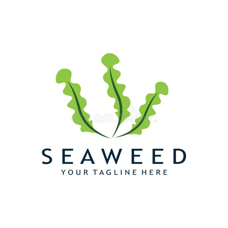 Seaweed Logo Design with Vector Illustration Template Stock Vector ...