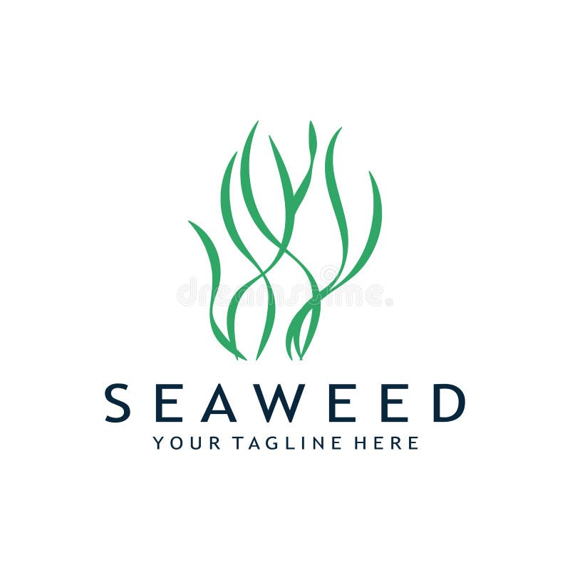 Seaweed Logo Design with Vector Illustration Template Stock Vector ...