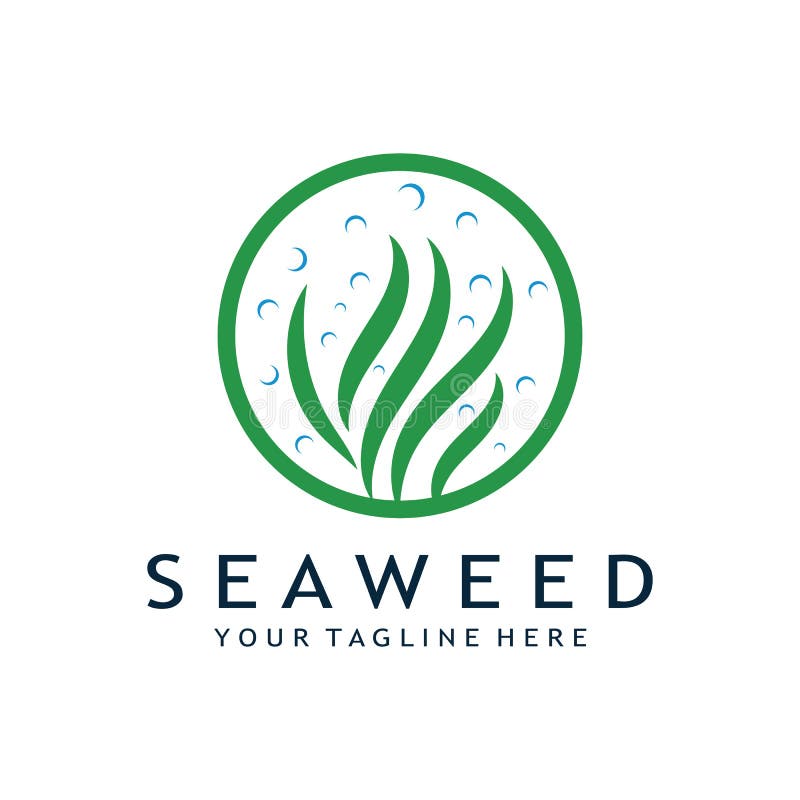 Seaweed Logo Design with Vector Illustration Template Stock Vector ...