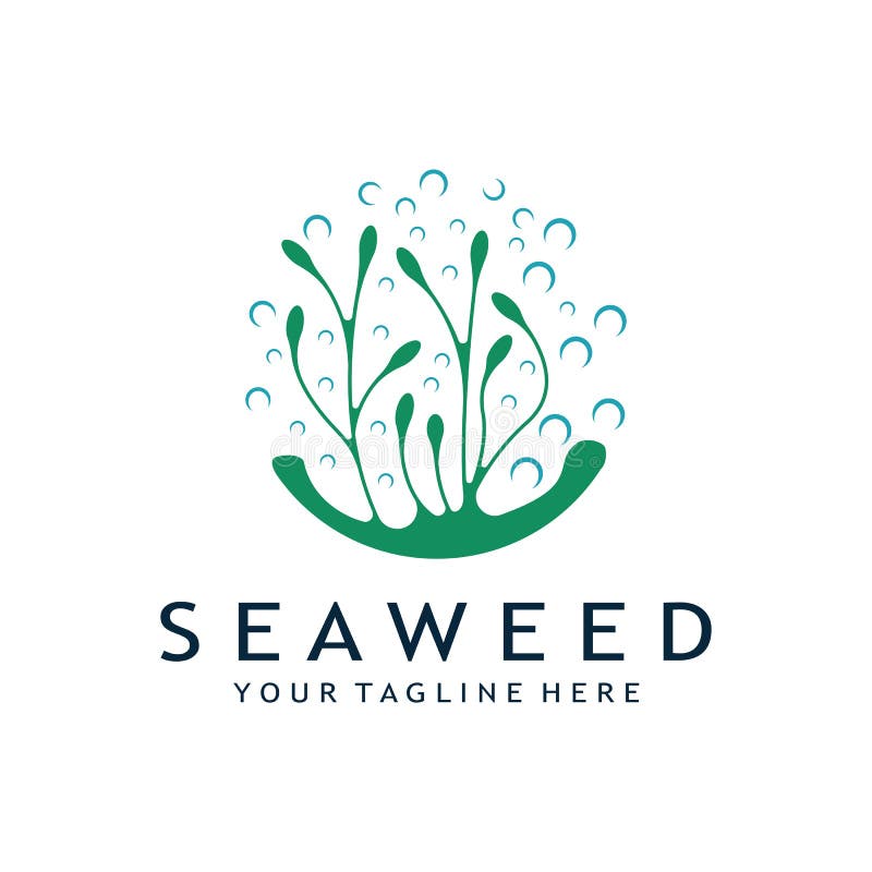 Seaweed Logo Design with Vector Illustration Template Stock Vector ...