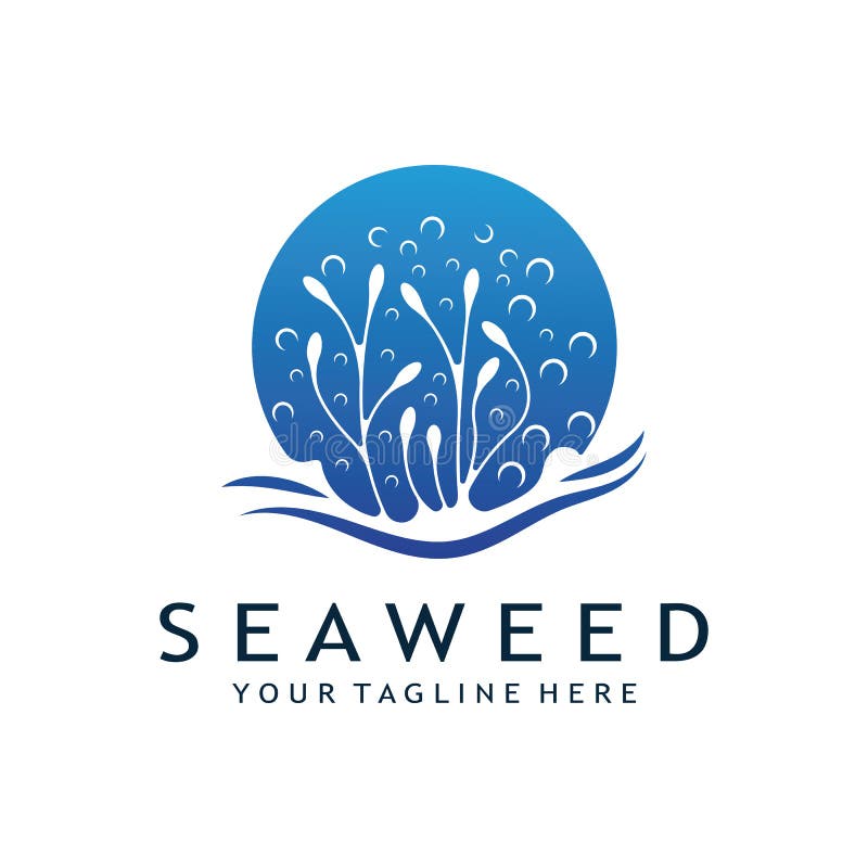 Seaweed Logo Design with Vector Illustration Template Stock Vector ...