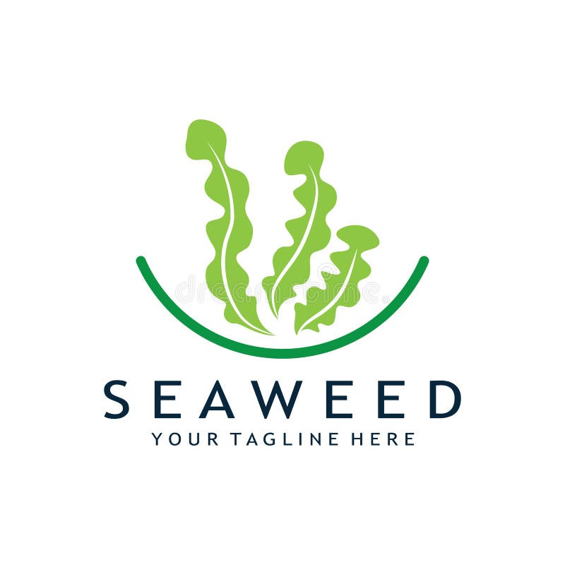 Seaweed Logo Design with Vector Illustration Template Stock Vector ...